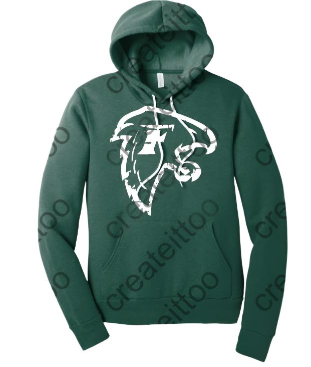 Distressed Falcon Sponge Fleece Hoodie – Create It Too